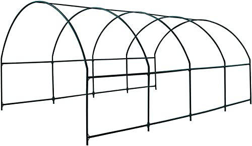 Benefit-USA Multi-Size Large Garden Support Arch Frame Climbing Plant Arch Arbor for Flowers/Fruits/Vegetables (19.7'X9.8'X7'), Green