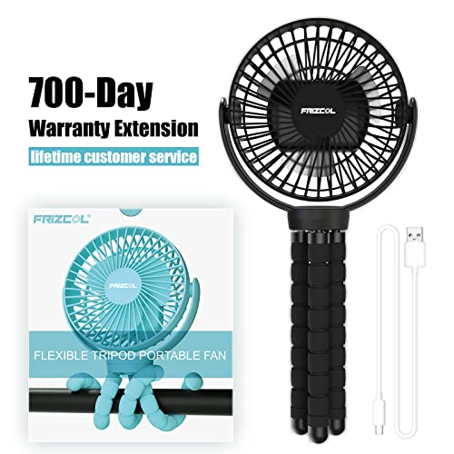 Portable Stroller Fan, Use As Power Bank, 65H 12000mAh Battery Operated Fan Flexible Tripod Baby Car Seat Fan, Personal Mini Handheld/Desk/Small Clip On Fans For Stroller, Carseat, Beach, Bed, Camping