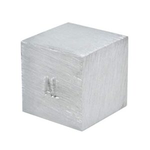 Density Cube, Aluminum (Al) with Element Stamp - 0.8 Inch (20mm) Sides - for Density Investigation, Specific Gravity & Specific Heat Activities - Eisco Labs