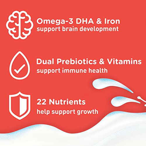 Enfagrow Premium Toddler Transitions Nutritional Drink, Natural Milk Flavor, Omega-3 DHA for Brain Support, Prebiotics & Vitamins for Immune Health, Non-GMO, Powder Can, 32 Oz (Pack of 6)