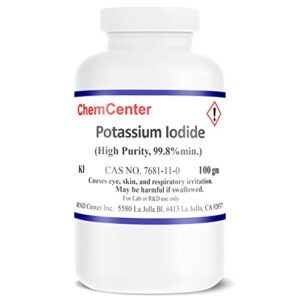 potassium iodide, high purity crystals/granules,100 grams (3.5 oz.)