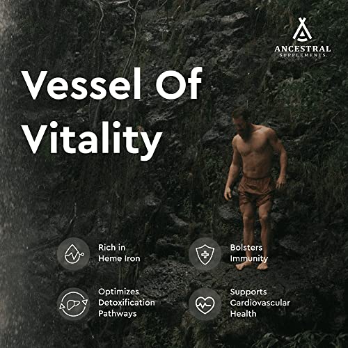 Ancestral Supplements Blood Vitality (w/Blood, Liver, Spleen) — Supports Life Blood, Bioavailable Heme Iron, Energy and Exercise Performance