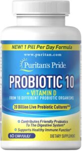 puritan’s pride 2-pack of rapid release probiotic: from 10 probiotic strains, 60 count (120 count total) us