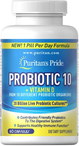 Puritan's Pride 2-pack Of rapid Release Probiotic: From 10 Probiotic Strains, 60 Count (120 Count Total) US