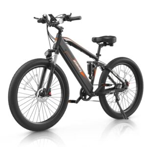 scooway electric bike, 750w electric bike for adults bafang motor electric bicycle ebike, 48v 15ah removable battery, 27.5″ fat tire e bike, 28mph electric mountain bike snow beach city road shimano