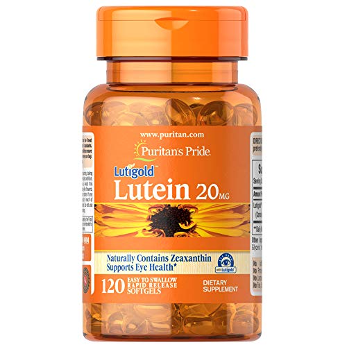 Lutein 20 mg with Zeaxanthin Softgels, Supports Eye Health* 120 Count by Puritan's Pride