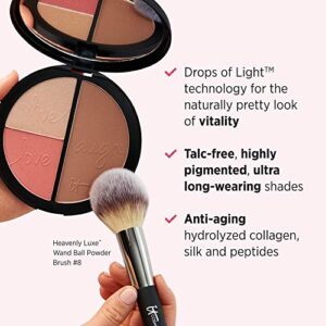 IT Cosmetics Your Most Beautiful You Anti-Aging Matte Bronzer, Radiance Luminizer & Brightening Blush Palette - With Hydrolyzed Collagen, Silk & Peptides - How-To Guide Included