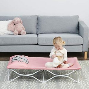 Regalo My Cot Pals Small Single Portable Toddler Bed , Cat, Pink