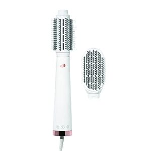 t3 airebrush duo interchangeable hot air blow dry brush with two attachments – includes 15 heat and speed combinations, t3 ionflow technology, volume booster switch, lock-in cool shot