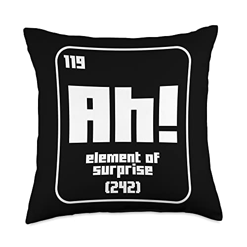 Hipster Lab Scientific Elements Reaction Atoms Funny Science Chemistry Motivation Nerd Element Geek Study Throw Pillow, 18x18, Multicolor