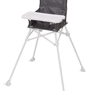 Regalo My High Chair Portable Travel Fold & Go Highchair, Indoor and Outdoor, Bonus Kit, Includes Tray with Cup Holder, Grey