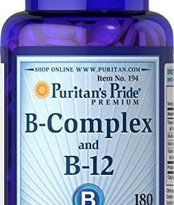 Puritans Pride Vitamin B-Complex and Vitamin B-12, 180 Count