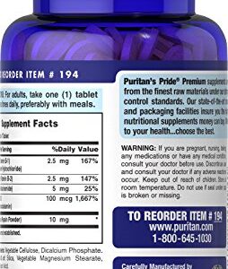 Puritans Pride Vitamin B-Complex and Vitamin B-12, 180 Count