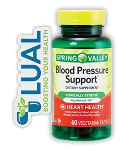 spring valley blood pressure support, heart health, 60 capsules. includes luall fridge magnetic