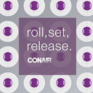 INFINITIPRO By Conair Instant Heat Tourmaline Ceramic Flocked Hot Rollers, 2-inch Hot Roller Setter for Mega Volume and Smooth Waves