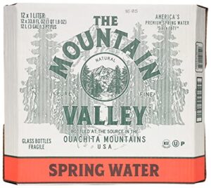 mountain valley water, water spring, 33.8 fl oz, 12 pack