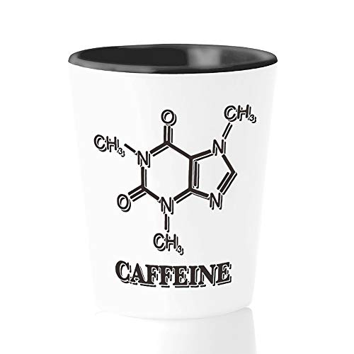 Caffeine Shot Glass -Chemistry Caffeine - A Funny Quotes Shot Glass, A Funny Shot Glass Present For Teacher, Chemistry Teacher, Periodic Table Of Elements, A Lab Tech Presents