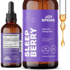 joyspring sleepberry melatonin for kids with elderberry – liquid melatonin for kids sleep support – natural children melatonin liquid with vitamin d – melatonin for kids liquid – toddler melatonin