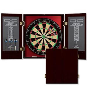 eastpoint sports belmont bristle dartboard and cabinet set – features easy assembly – complete with all accessories