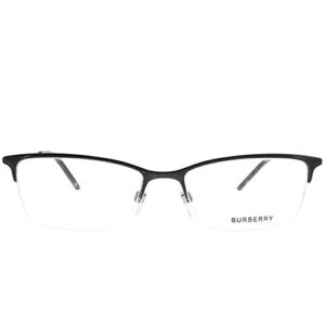 BURBERRY BE 1278 1012 Matte Brown Metal Semi-Rimless Eyeglasses 53mm