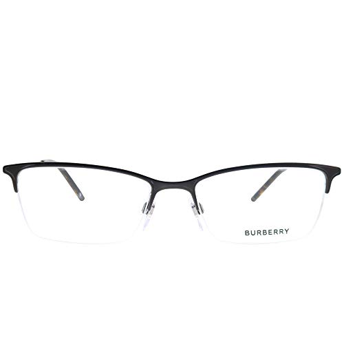 BURBERRY BE 1278 1012 Matte Brown Metal Semi-Rimless Eyeglasses 53mm