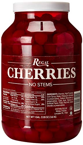 Regal Maraschino Cherries Without Stems - 1 Gallon