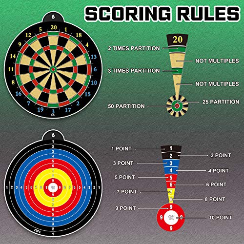 Magnetic Dart Board - 12pcs Magnetic Darts (Red Green Yellow) - Excellent Indoor Game and Party Games - Magnetic Dart Board Toys Gifts for 5 6 7 8 9 10 11 12 Year Old Boy Kids