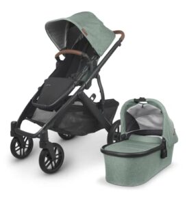 vista v2 stroller – gwen (green mélange/carbon/saddle leather)