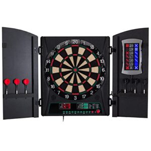 arachnid cricket maxx 1.0 electronic dartboard cabinet set