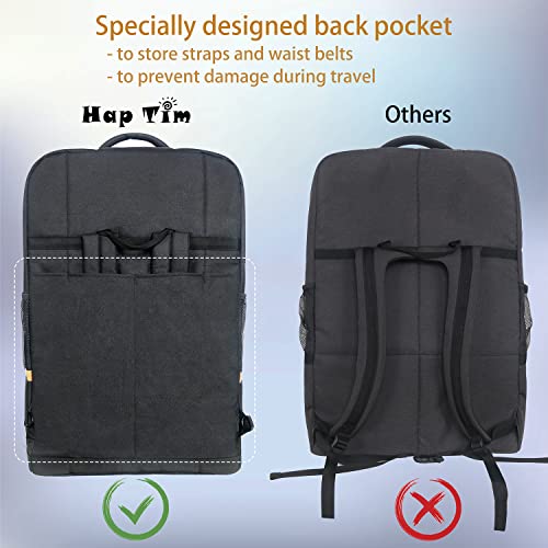 Hap Tim Car Seat Travel Bag, Padded Carseat Cover for Airplane, Portable Car Seat Carrier for Airport Essentials, Infant Car Seat Travel Backpack, Family Travel Accessories, Black（CSTB-2242）