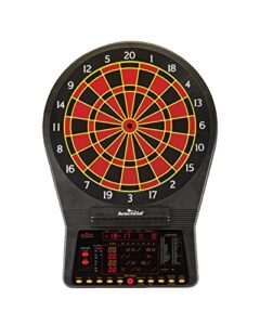 cricket pro 900 by arachnid- talking electronic dartboard, 15.5″ target area, up to 8 player score display, solo play, mpr and ppd scoring, 8 new games, includes soft tip darts and extra tips