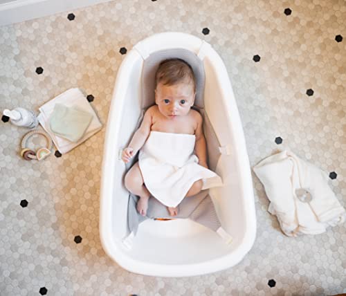 Regalo Baby Basics 3-in-1 Grow with Me Bath Tub, Adjustable As Your Baby Grows, Includes Foam Padded Air Mesh Sling, Drying Hook,