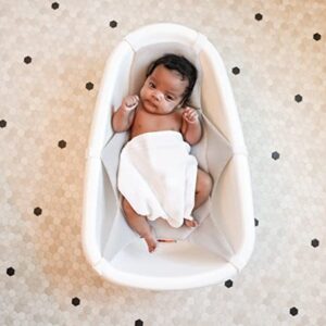 Regalo Baby Basics 3-in-1 Grow with Me Bath Tub, Adjustable As Your Baby Grows, Includes Foam Padded Air Mesh Sling, Drying Hook,