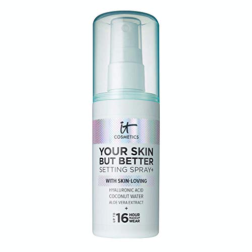 IT Cosmetics Your Skin But Better Setting Spray+ - Protects Makeup, Controls Shine, Provides Hydration - 16-Hour Hold - With Hyaluronic Acid, Coconut Water & Aloe Vera - 3.4 fl oz