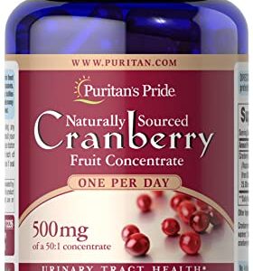 Puritans Pride One A Day Cranberry Promotes Urinary Health by Cleansing The Urinary Tract, 120 ct