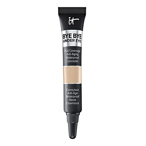 IT Cosmetics Bye Bye Under Eye Full Coverage Concealer - for Dark Circles, Fine Lines, Redness & Discoloration - Waterproof - Anti-Aging - Natural Finish – 20.0 Medium (N), 0.11 fl oz