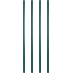 Regal Altair Set of 4 Wire Shelving Posts | Customize Poles Height: 8", 14", 27", 34", 54", 64", 74", 86", 96" and Material: Chrome, Black Epoxy, Green Epoxy, Stainless Steel