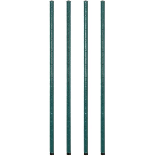 Regal Altair Set of 4 Wire Shelving Posts | Customize Poles Height: 8", 14", 27", 34", 54", 64", 74", 86", 96" and Material: Chrome, Black Epoxy, Green Epoxy, Stainless Steel