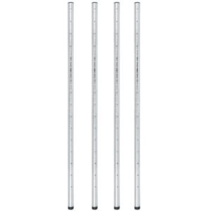 Regal Altair Set of 4 Wire Shelving Posts | Customize Poles Height: 8", 14", 27", 34", 54", 64", 74", 86", 96" and Material: Chrome, Black Epoxy, Green Epoxy, Stainless Steel