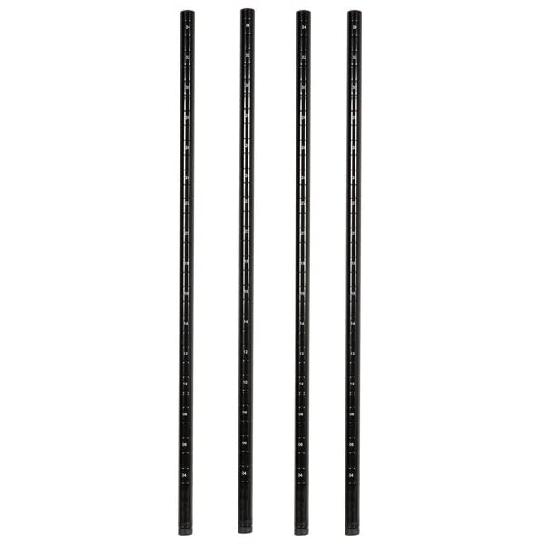 Regal Altair Set of 4 Wire Shelving Posts | Customize Poles Height: 8", 14", 27", 34", 54", 64", 74", 86", 96" and Material: Chrome, Black Epoxy, Green Epoxy, Stainless Steel