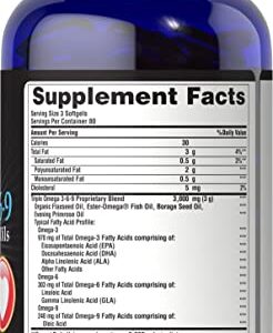 Puritans Pride Triple Omega 3-6-9 Fish, Flax & Borage Oils, Supports Heart Health and Healthy Joints, 240 ct