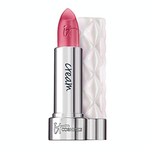 IT Cosmetics Pillow Lips Lipstick, Marvelous - Pearlized Warm Pink with a Cream Finish - High-Pigment Color & Lip-Plumping Effect - With Collagen, Beeswax & Shea Butter - 0.13 oz