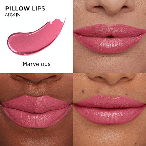 IT Cosmetics Pillow Lips Lipstick, Marvelous - Pearlized Warm Pink with a Cream Finish - High-Pigment Color & Lip-Plumping Effect - With Collagen, Beeswax & Shea Butter - 0.13 oz