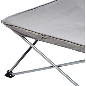 Regalo My Cot Extra Long Portable Bed, Includes Fitted Sheet, Gray 54x28x12 Inch (Pack of 1)