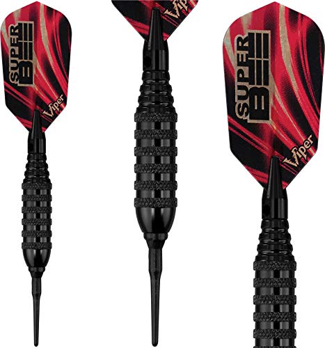 Viper Super Bee Soft Tip Darts: Black Coated Brass, 16 Grams