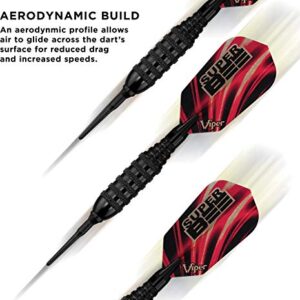 Viper Super Bee Soft Tip Darts: Black Coated Brass, 16 Grams