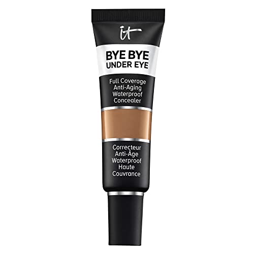 IT Cosmetics Bye Bye Under Eye Full Coverage Concealer - for Dark Circles, Fine Lines, Redness & Discoloration - Waterproof - Anti-Aging - Natural Finish – 40.5 Deep (C), 0.4 fl oz