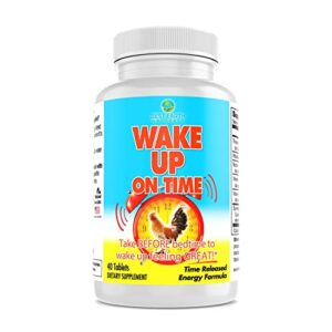 wake up on time patented time release energy supplement taken at bedtime to help you wake up refreshed and full of energy 40 count