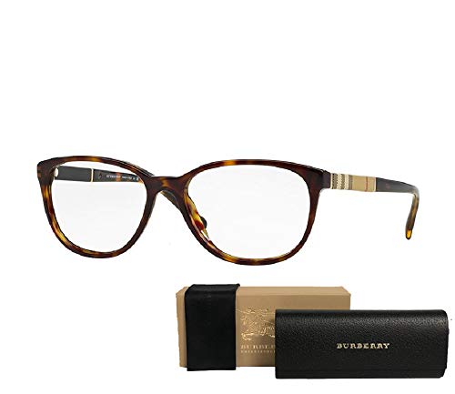 BURBERRY BE2172 3002 52M Dark Havana Square Eyeglasses For Men For Women+ BUNDLE with Designer iWear Complimentary Care Kit