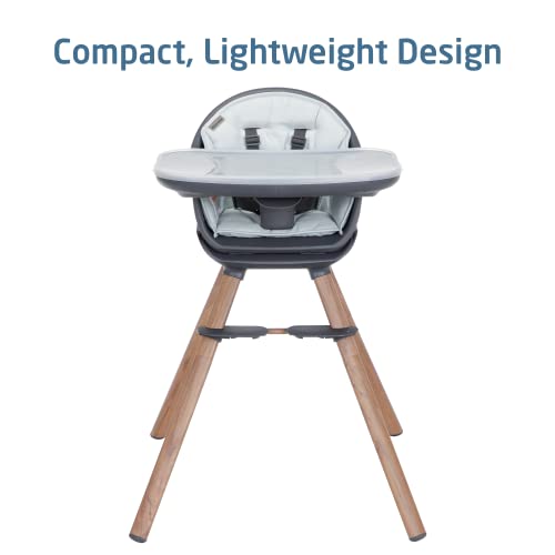 Maxi-Cosi Moa 8-in-1 Highchair, Machine Washable, Compact, Lightweight Design, Essential Graphite